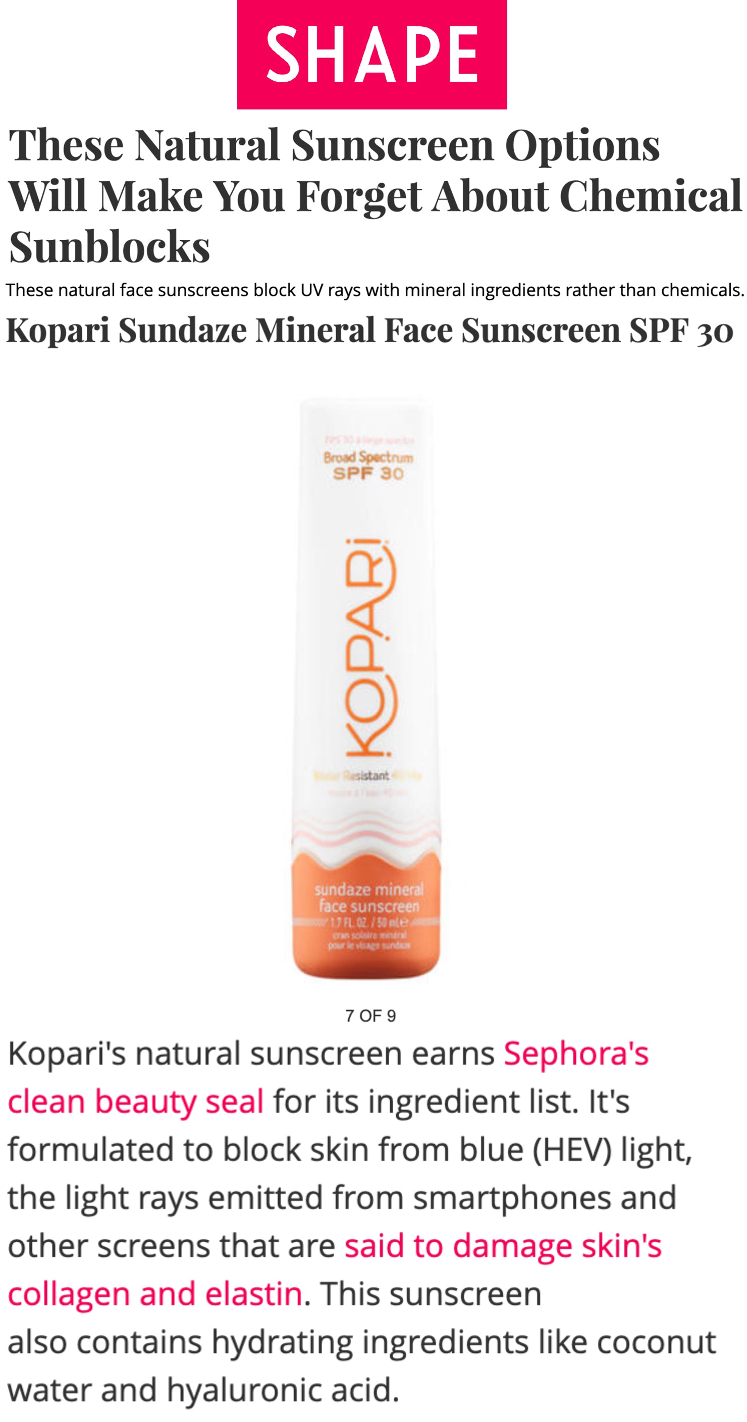 Shape – Kopari Beauty